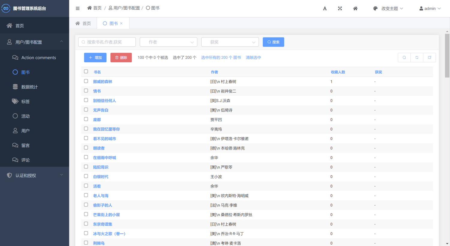 图书推荐管理系统python,基于django和协同过滤算法实现 子午0 博客园